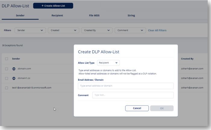 DLP Allow List based on Sender or Recipients - Check Point Blog