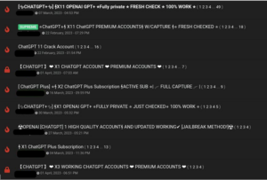 New ChatGPT4.0 Concerns: A Market for Stolen Premium Accounts - Check ...