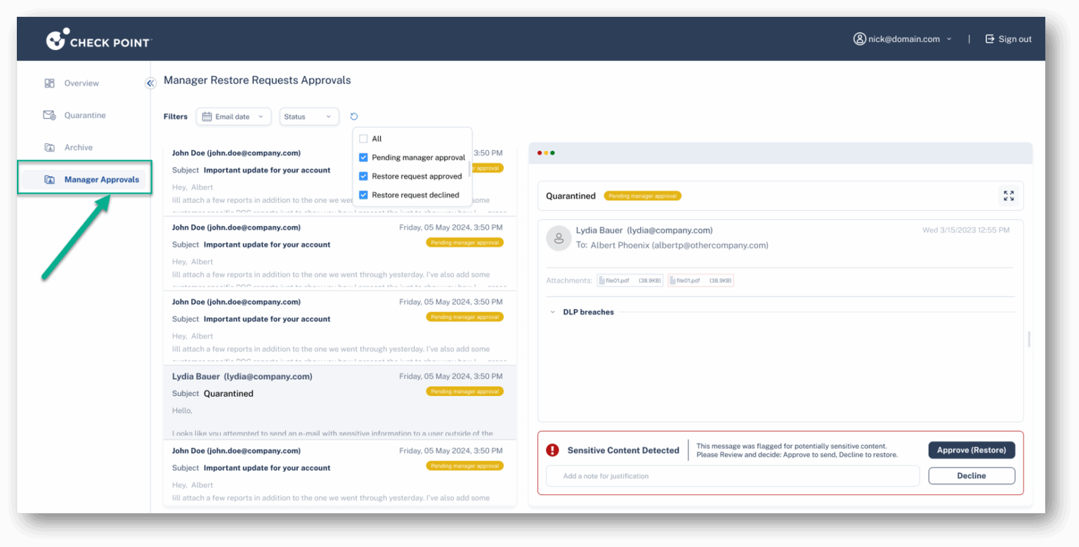 Manager Approval DLP Workflow - Check Point Blog